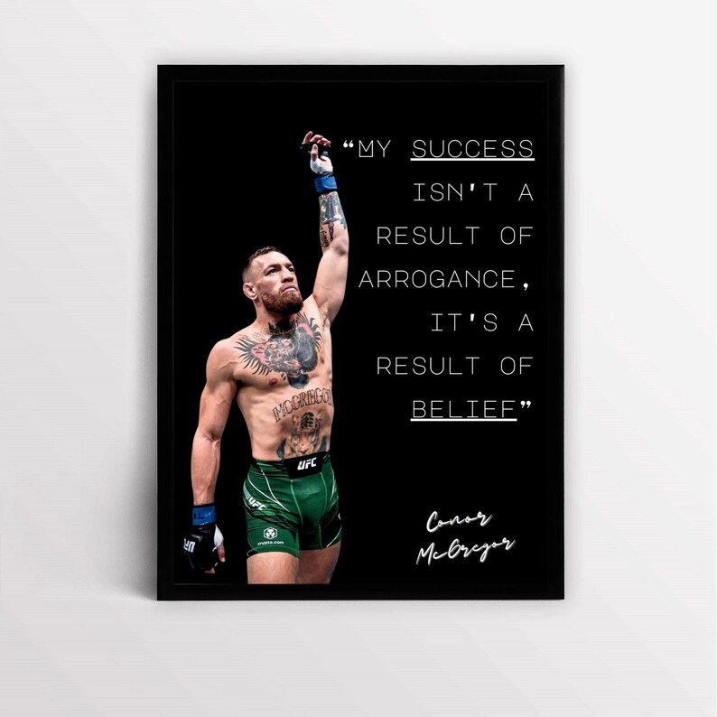 Motivational Quote Conor Mcgregor Printable Poster, Inspirational Gym ...