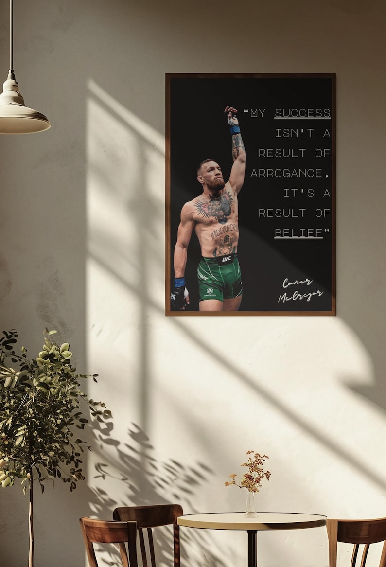 Motivational Quote Conor Mcgregor Printable Poster, Inspirational Gym ...