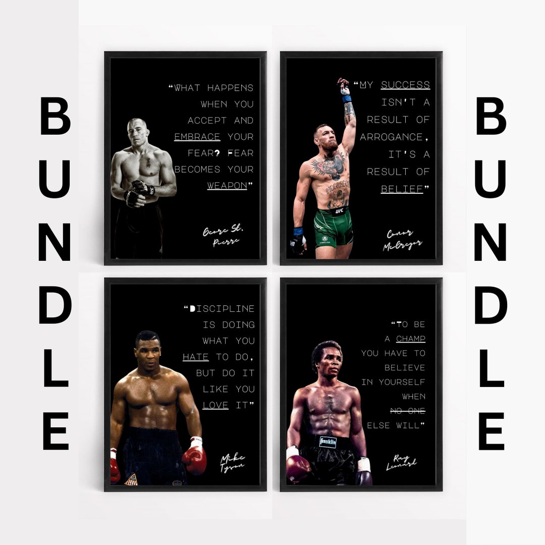 Mike Tyson Conor Mcgregor George St Pierre Sugar Ray Leonard Printable ...