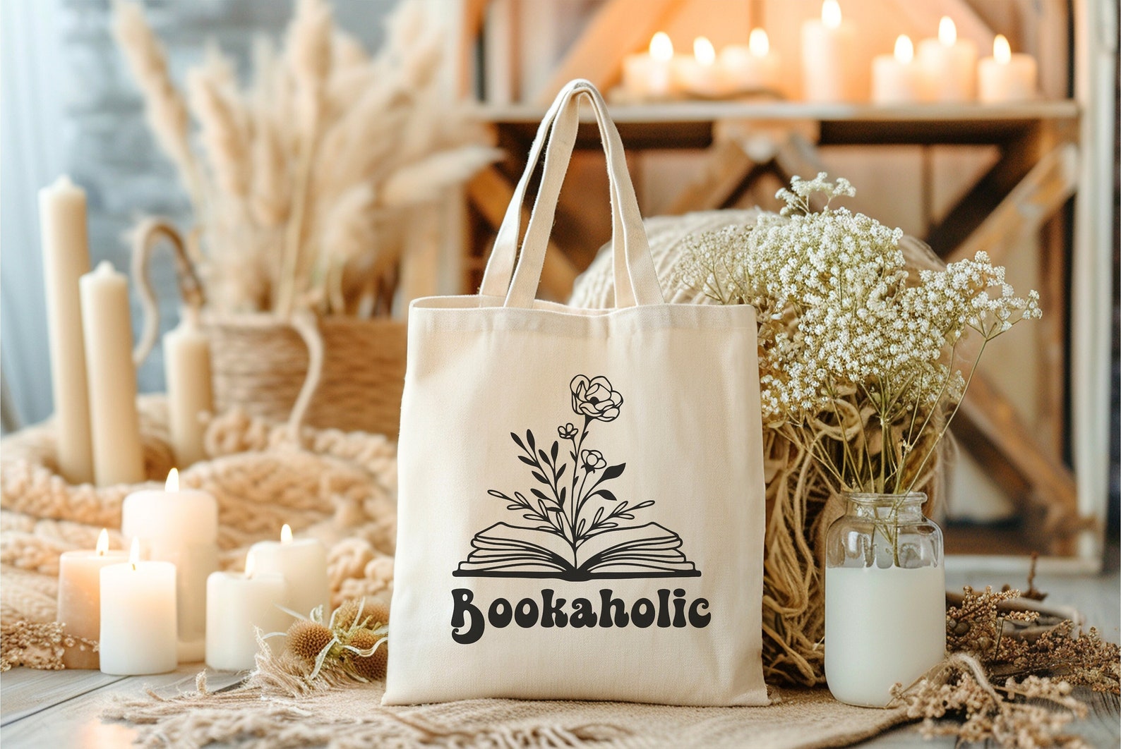 Bookish Canvas Tote Bag for Book Lovers, Gift for Book Lover, Gift for ...