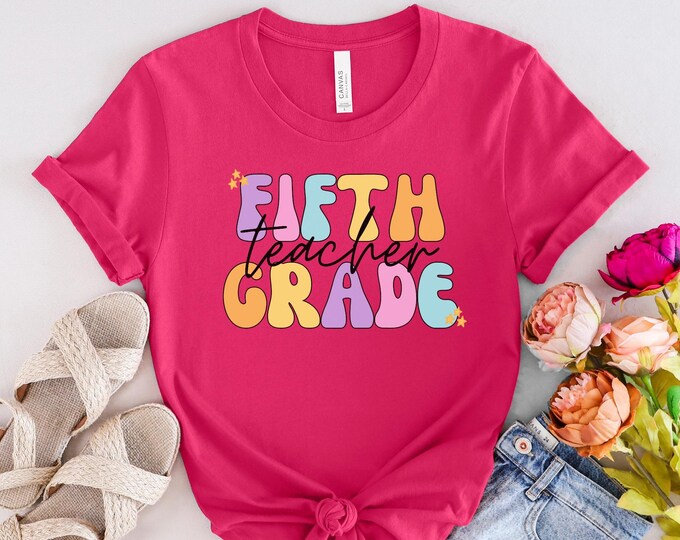 Back to School Teacher Shirt 5th Grade Shirt Fifth Grade Teacher Shirt ...