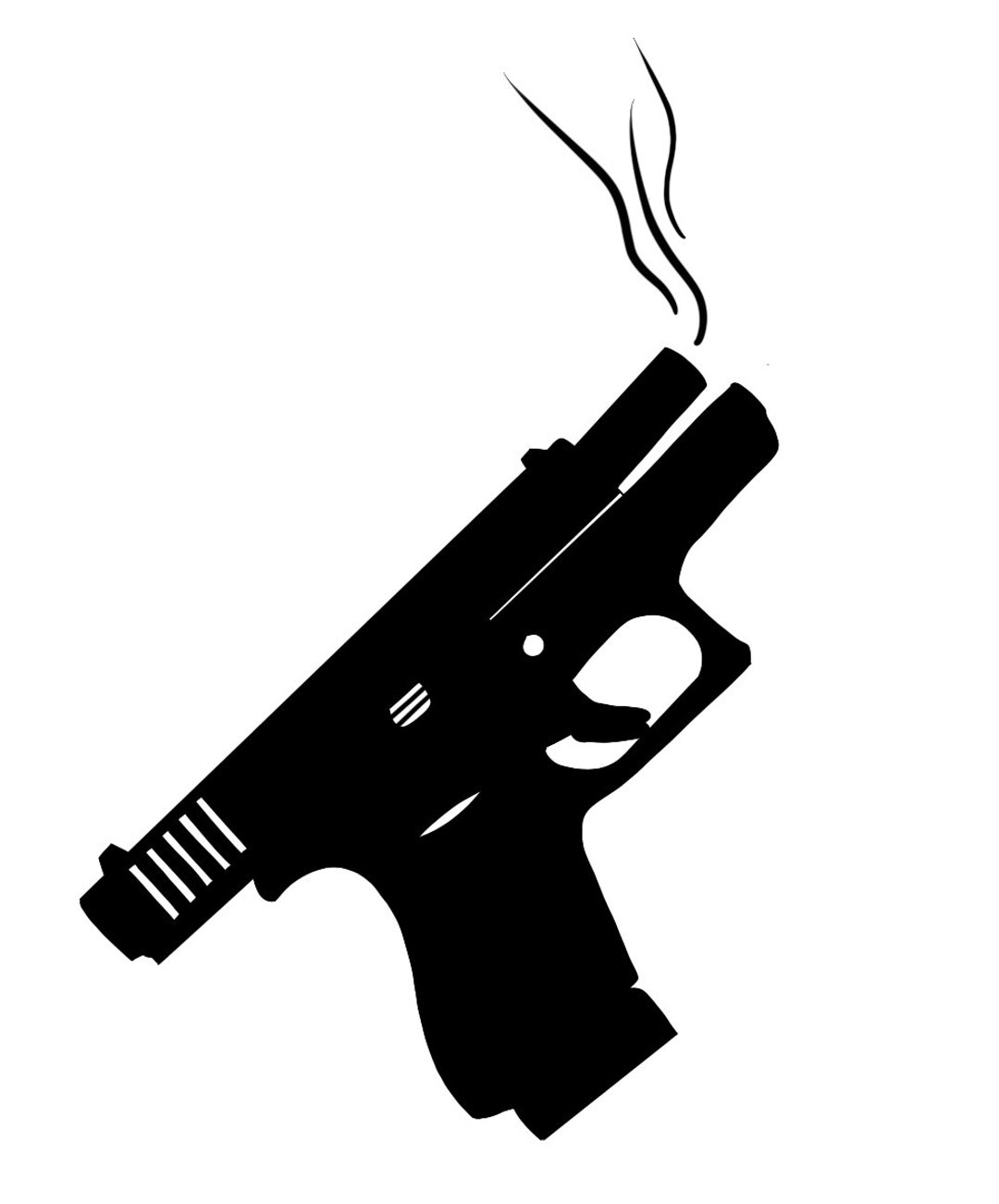 Smoking Empty Glock Silhouette PNG Digital Download Instant Download to ...