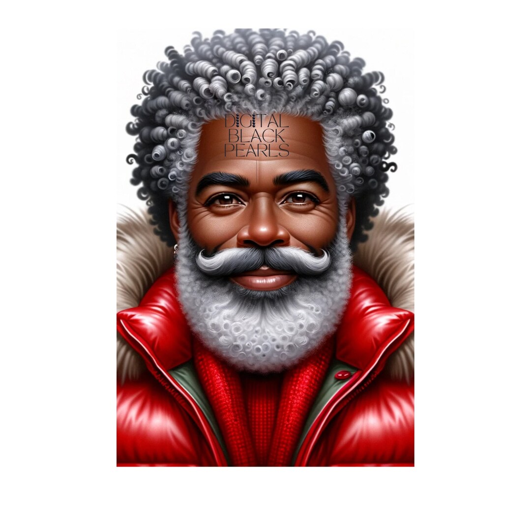 Chat GPT DALL-E3 Prompt Guide - Handsome Black Santa - Etsy