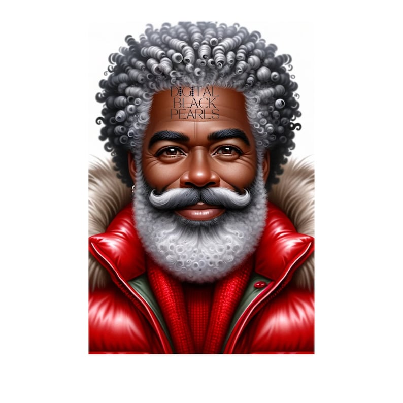 Chat GPT DALL-E3 Prompt Guide Handsome Black Santa - Etsy