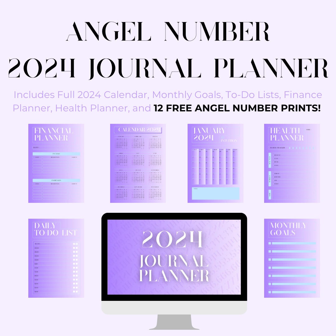 Angel Number Journal/planner, Including Monthly Goals, Daily To-do ...