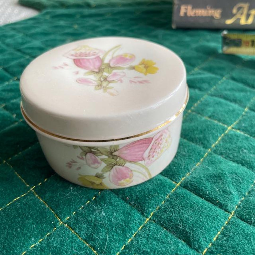 Vintage Royal Worcester Spode Palissy Porcelain Trinket Box With a ...