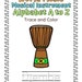 World Music Musical Instrument A to Z Trace and Color Children’s ...
