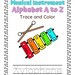 Musical Instrument A to Z Trace and Color Children’s Coloring Book for ...