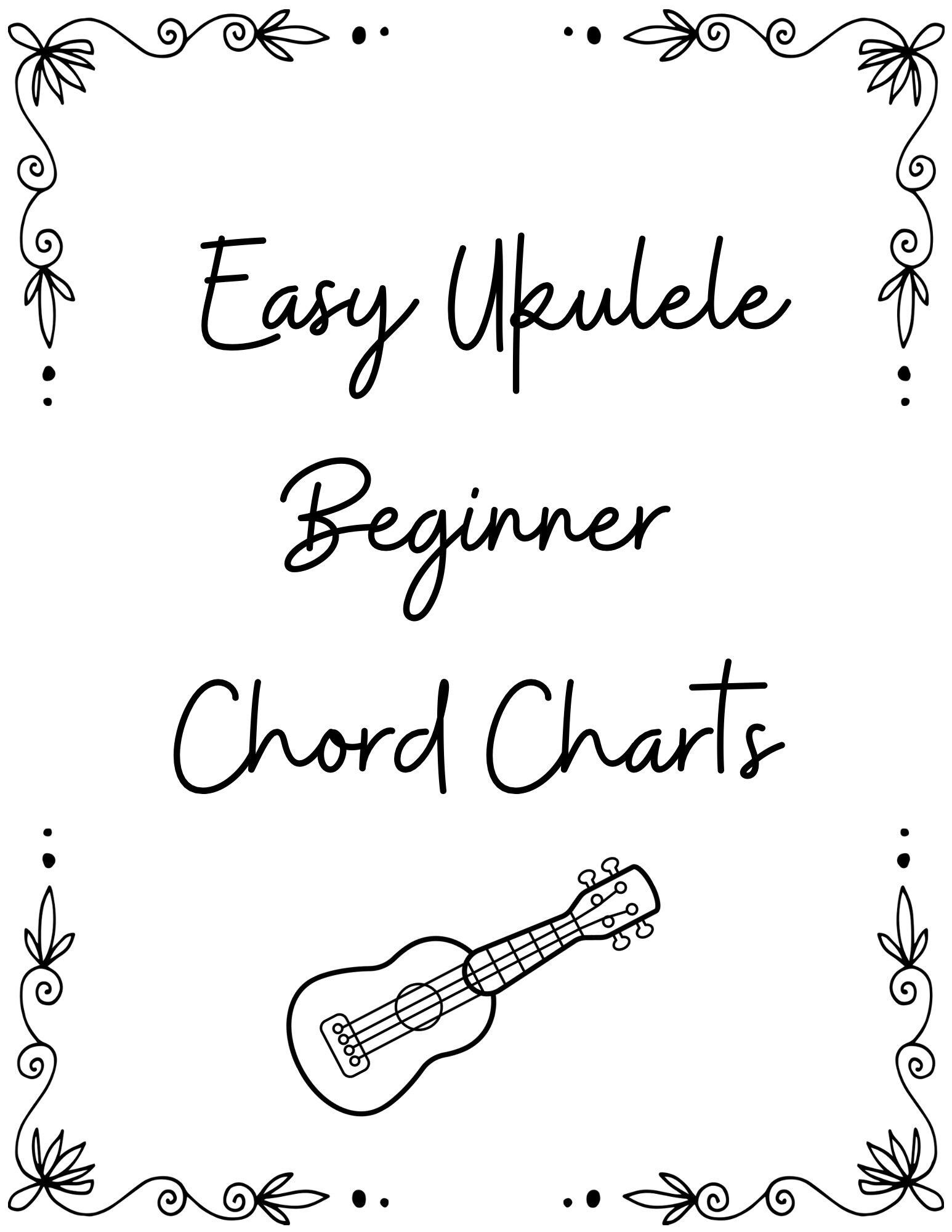 Printable Ukulele Chord Charts PDF, Beginner Uke Chords, Ukulele ...