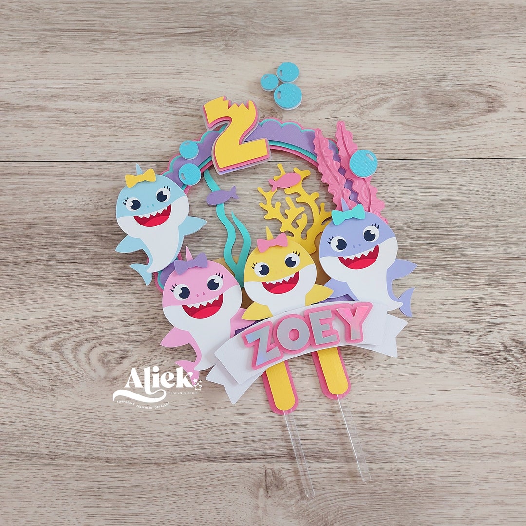 Baby Shark Cake Topper, Baby Shark Topper, Baby Shark Birthday, Baby ...