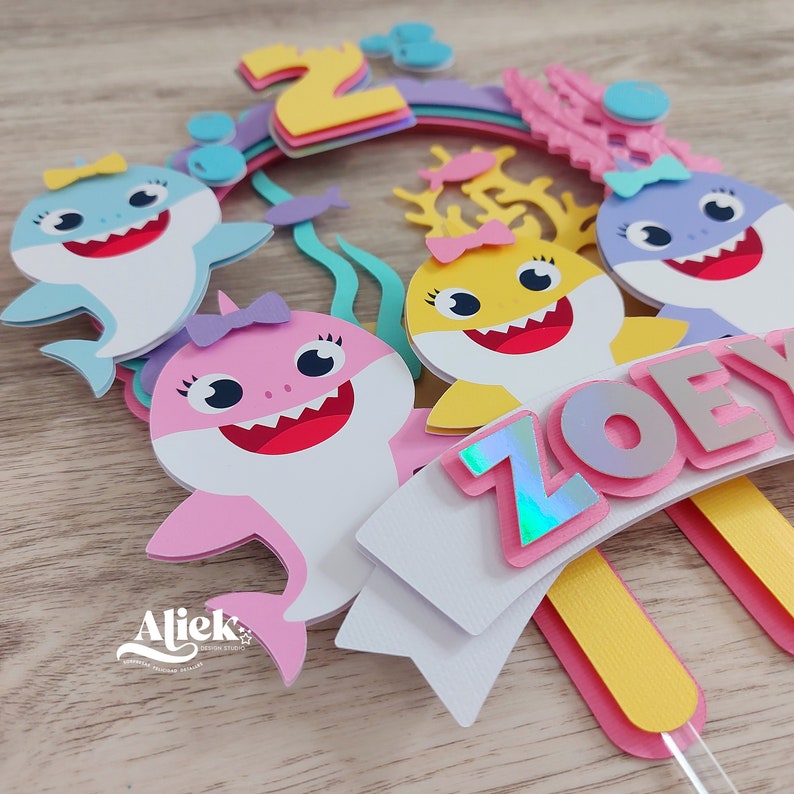 Baby Shark Cake Topper, Baby Shark Topper, Baby Shark Birthday, Baby ...