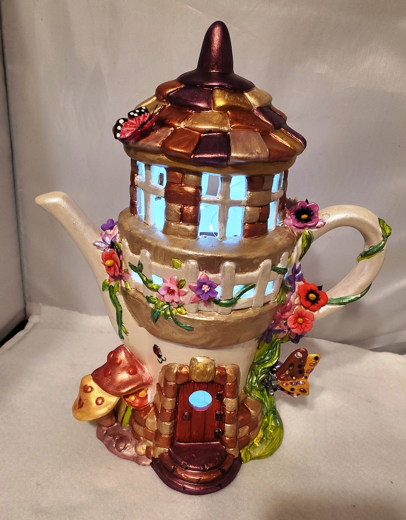 Teapot Fairy House - Etsy