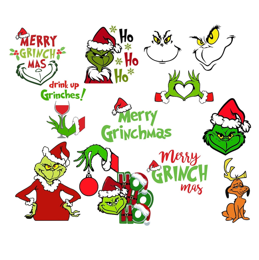 Grinch Face Svg, Grinch Hand, Grinch SVG Bundle, Grinch Ornament ...