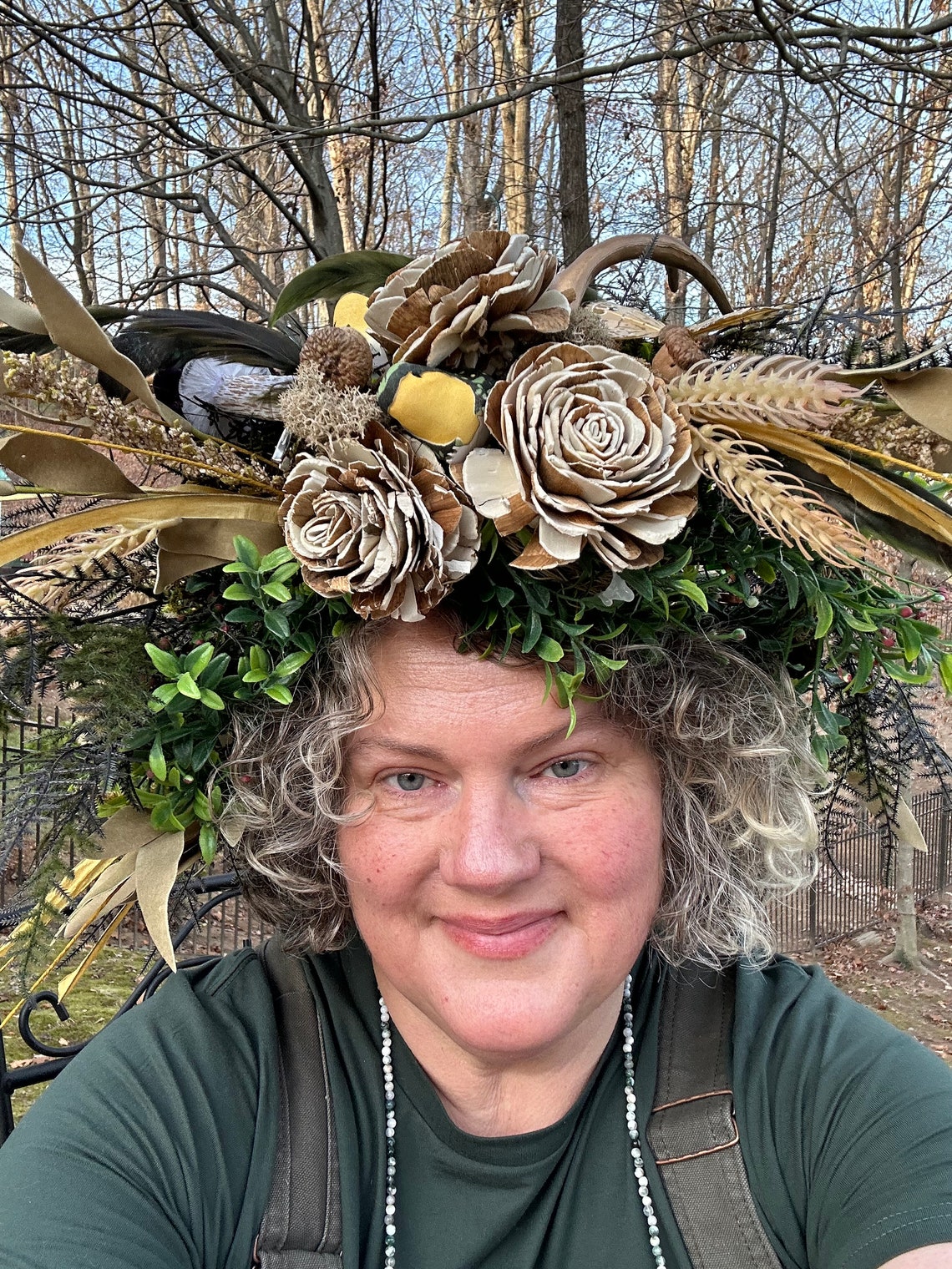 Witchy Forest Witch Flower Crown, Headpiece for Wedding, Festival - Etsy