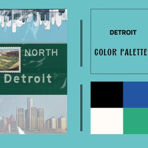 Detroit Poster | Set of 3 | Digital Art Download | Wall Art | Gift ...