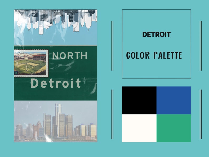 Detroit Poster | Set of 3 | Digital Art Download | Wall Art | Gift ...