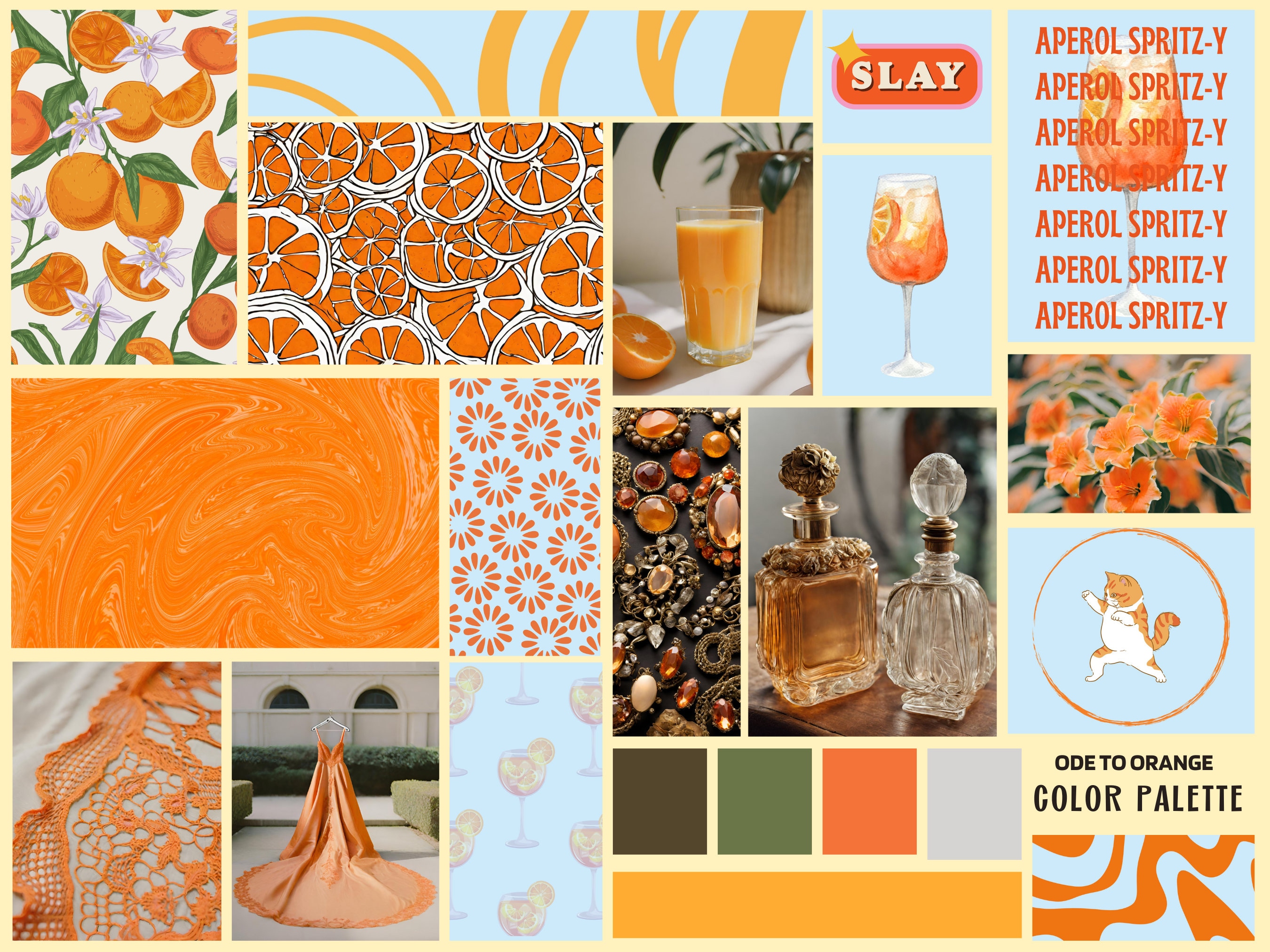 Set of 30 | Burnt Orange Digital Art Downloads | Ode to Orange Wall Art ...