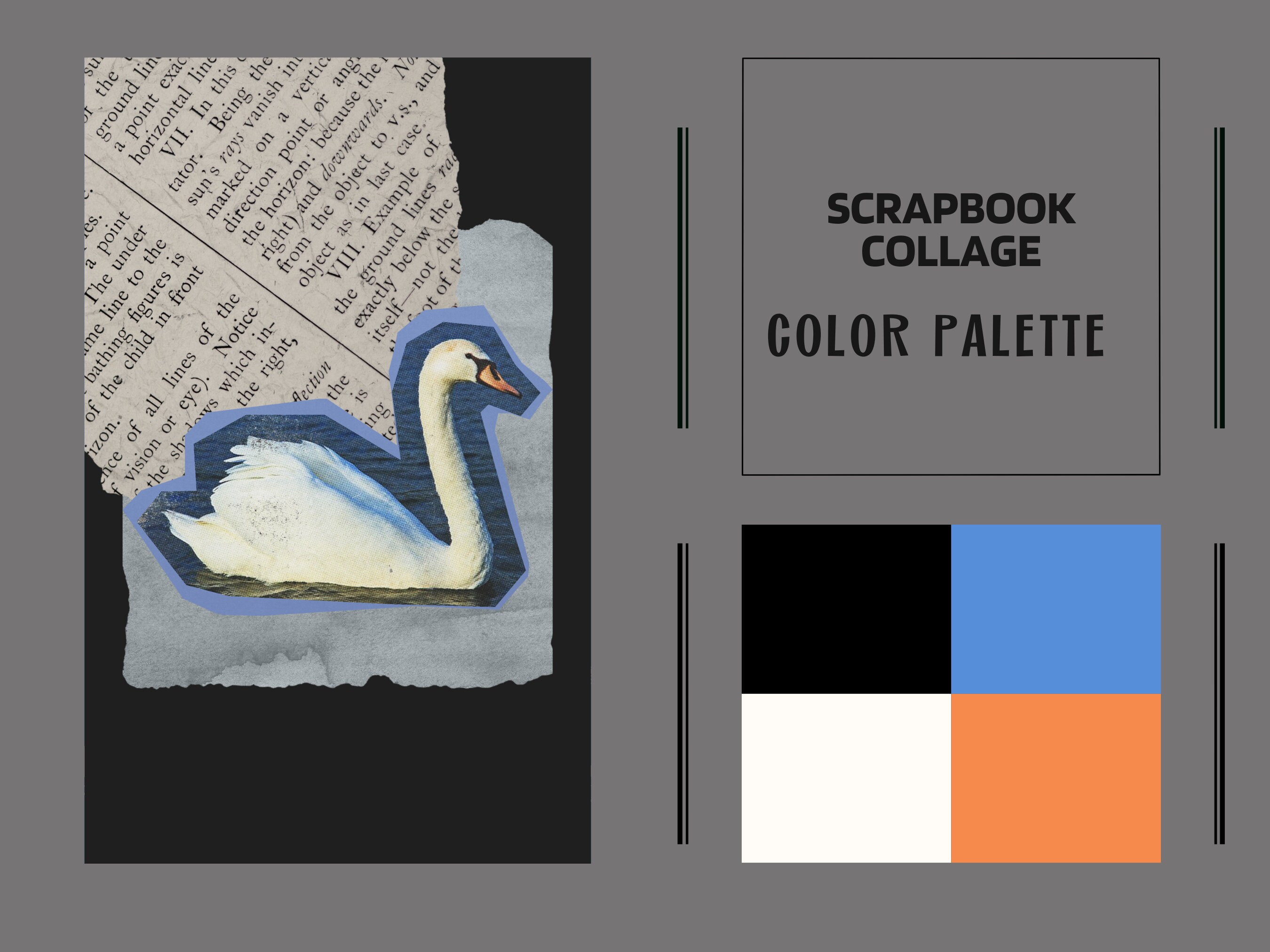 Scrapbook Poster Set of 3 Digital Art Download Trendy Mood Board Fun ...