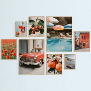 Set of 30 | Campari Red Inspired Digital Art Download | Mixology Mood ...