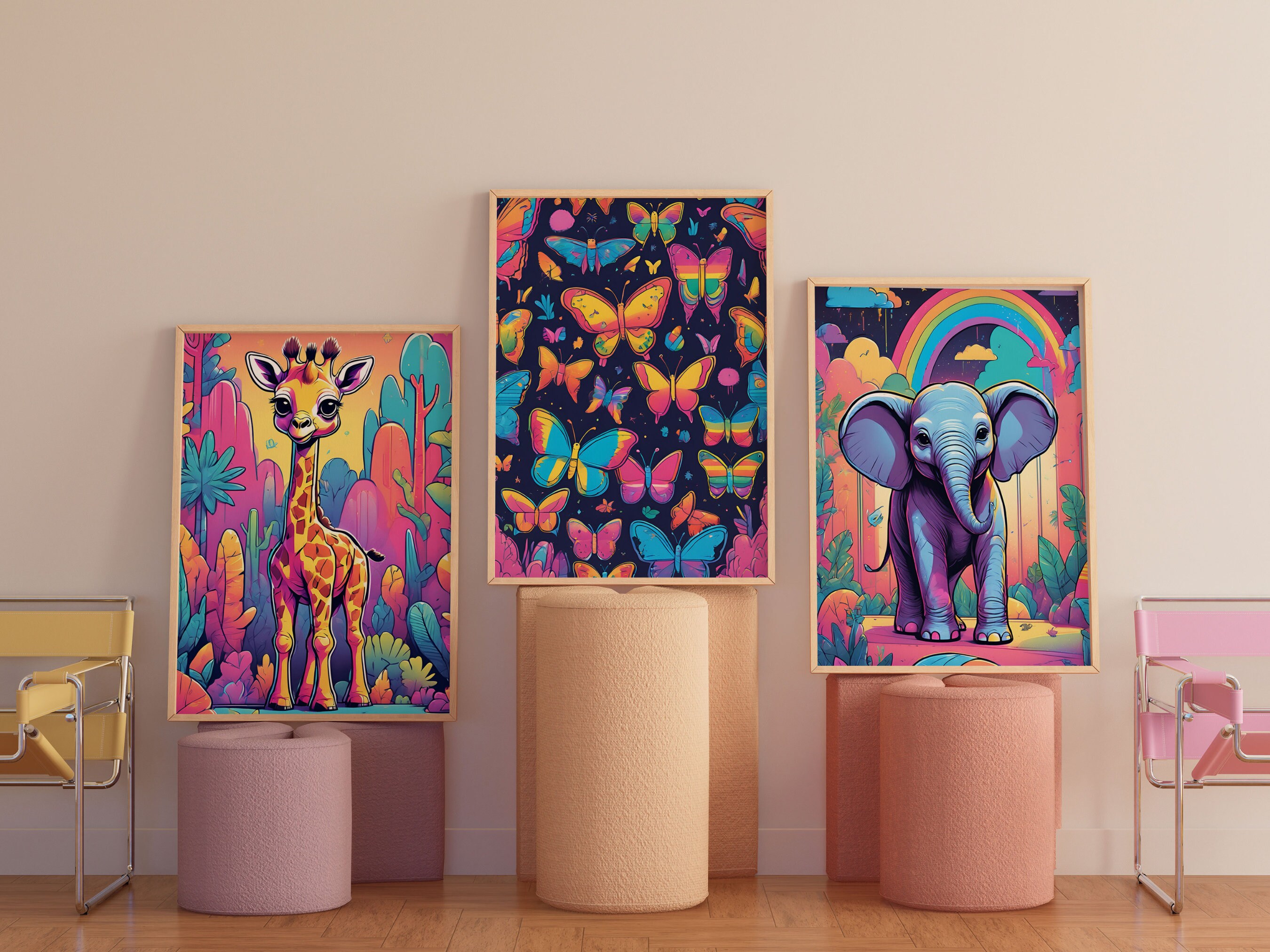Set of 30 | Lisa Frank Inspired Digital Art Downloads | 90s Nostalgia ...