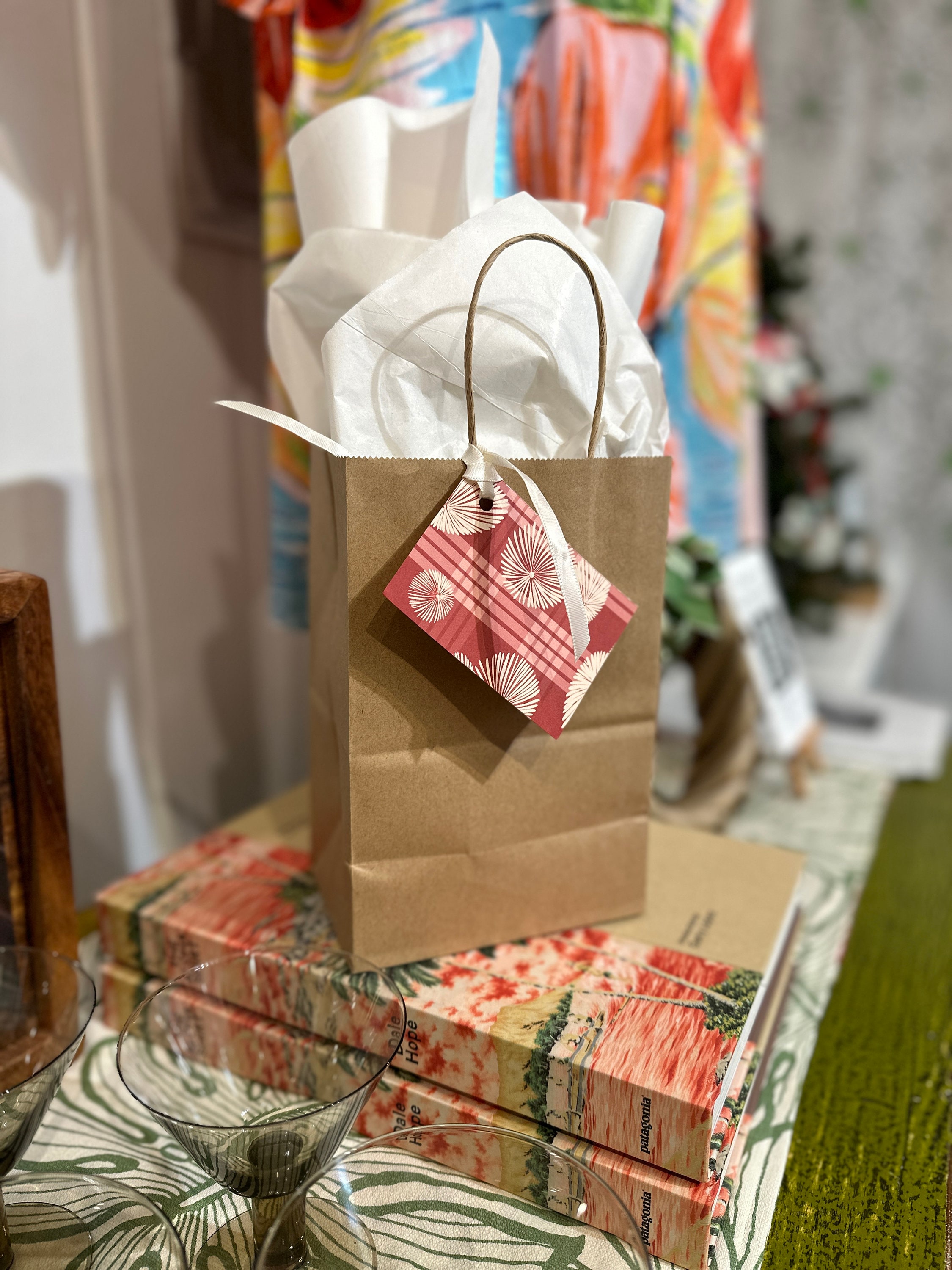 Handmade Gift Tags Hawaiian Palaka plaid and Opihi Shell Print - Etsy