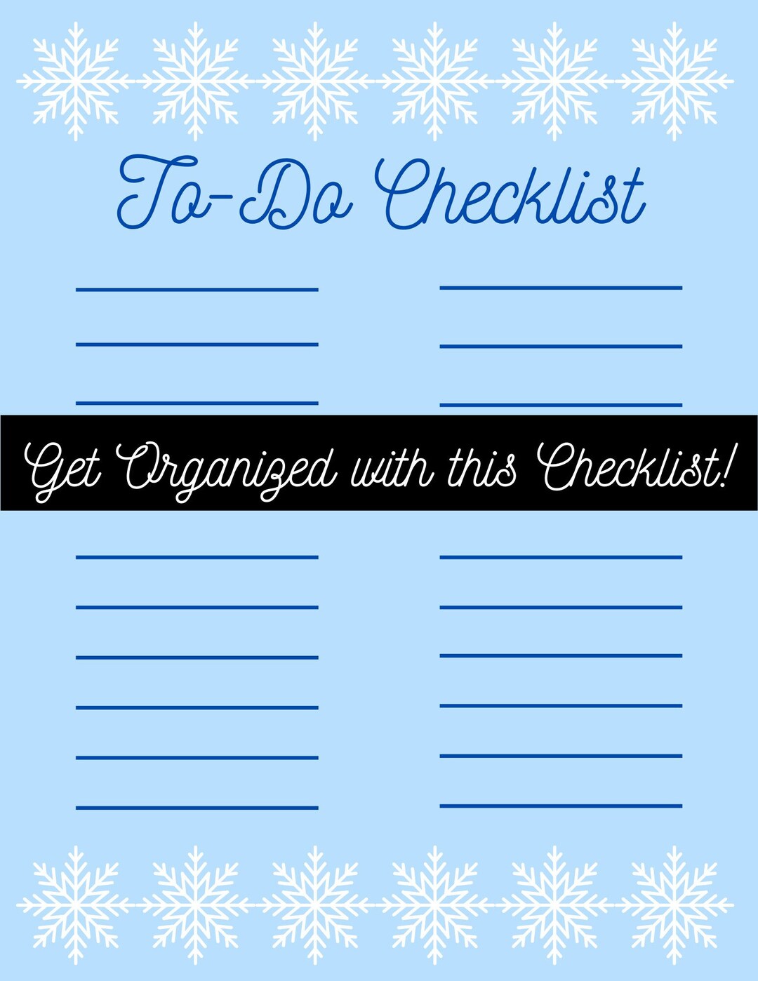Winter New Year's Checklist 2023-24 - Etsy