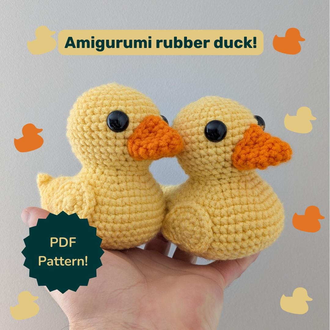 Amigurumi Rubber Duck Pattern, Crochet Rubber Duck Pattern (PDF Only ...