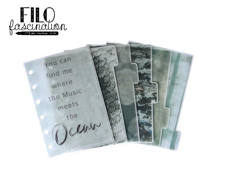 Register | Divider Ocean Filofax Ring Binder Planner Bujo A5 Personal ...