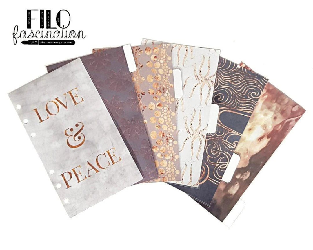 Register | Divider Love & Peace Filofax Ring Binder Planner Bujo - Etsy