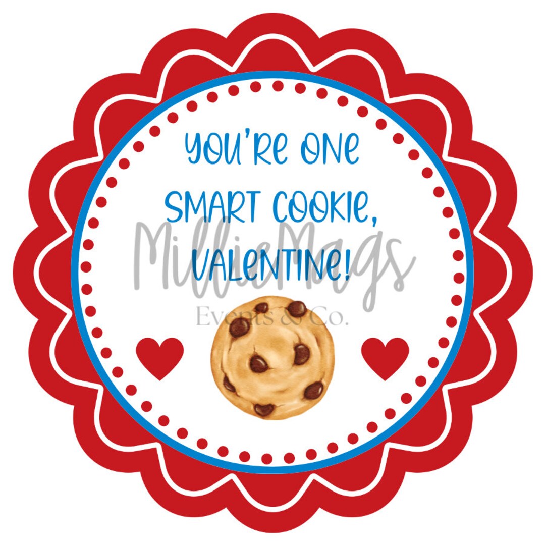 Smart Cookie Valentine's Tag - Etsy