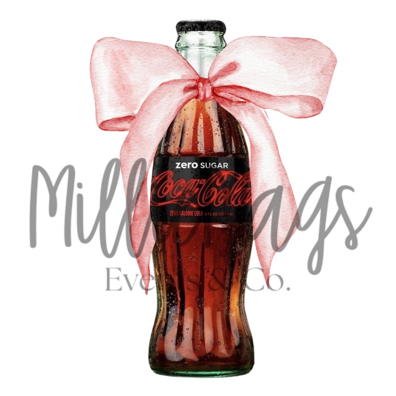 Glass Bottle Coke Zero With Pink Bow - Etsy