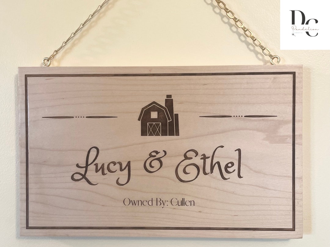 Custom Animal Stall Sign With Engraving Personalized Pet Name Plate - Etsy