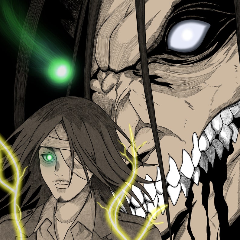 48. Eren Yeager Attack on Titan Original Manga Print - Etsy