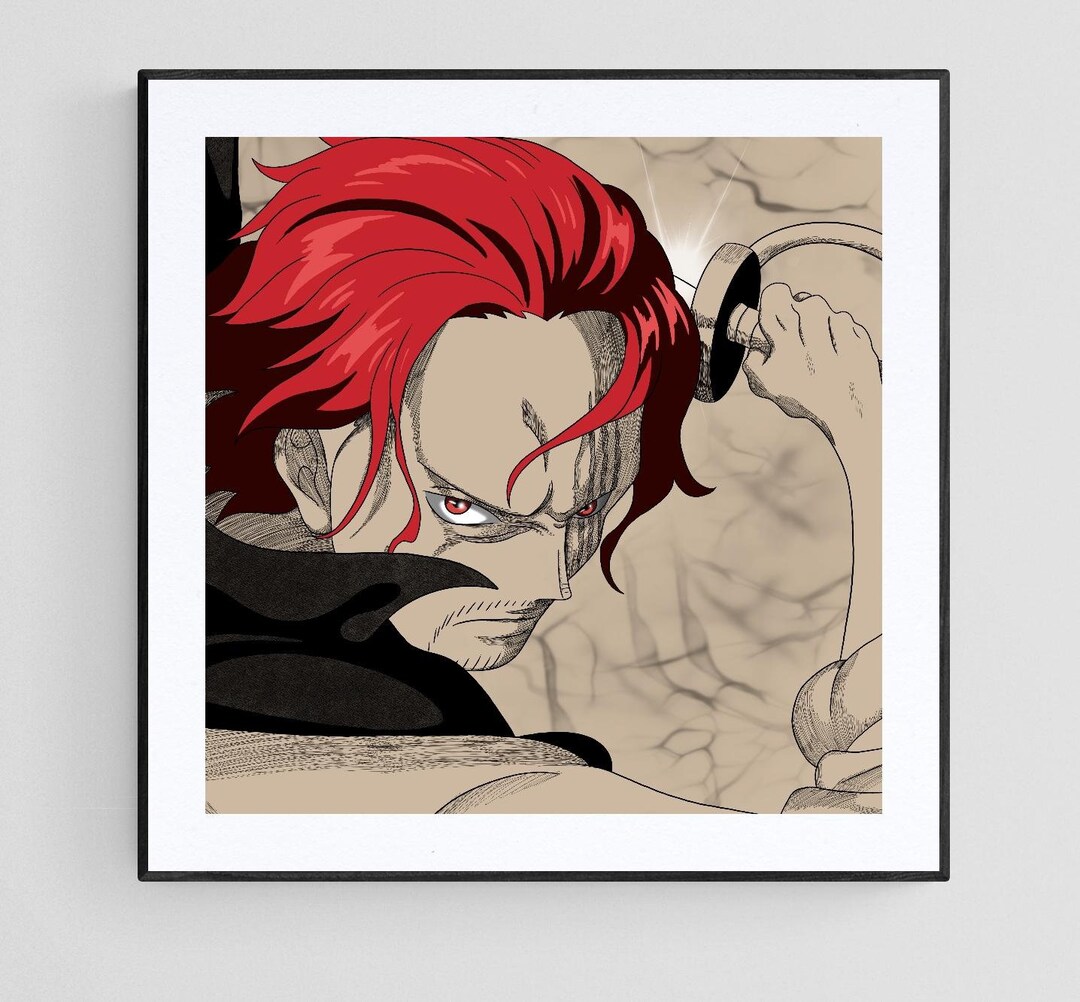 219. Shanks - One Piece Original Manga Print Poster Hand Illustrated ...