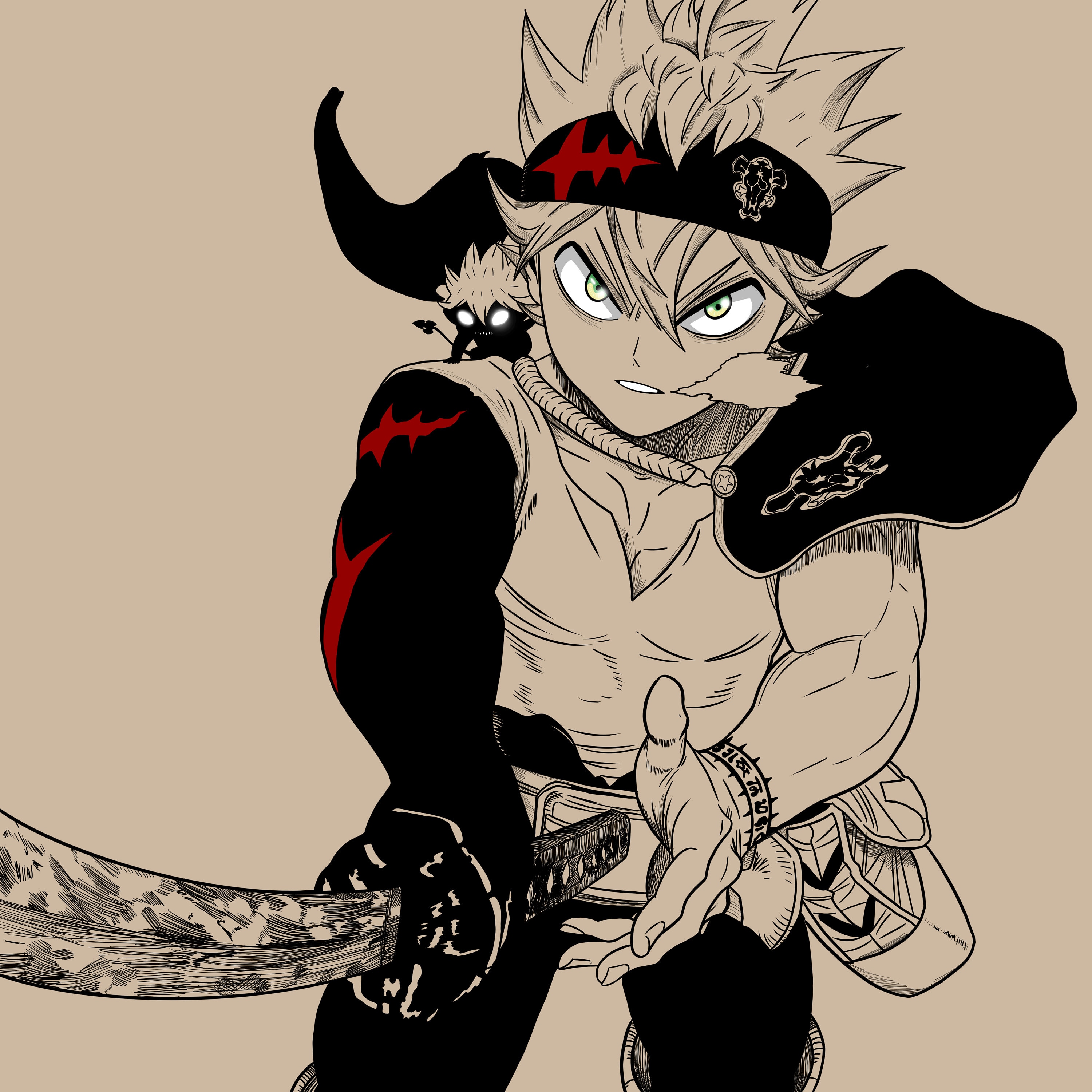 136. Asta Black Clover Original Manga Print Poster Hand Illustrated - Etsy