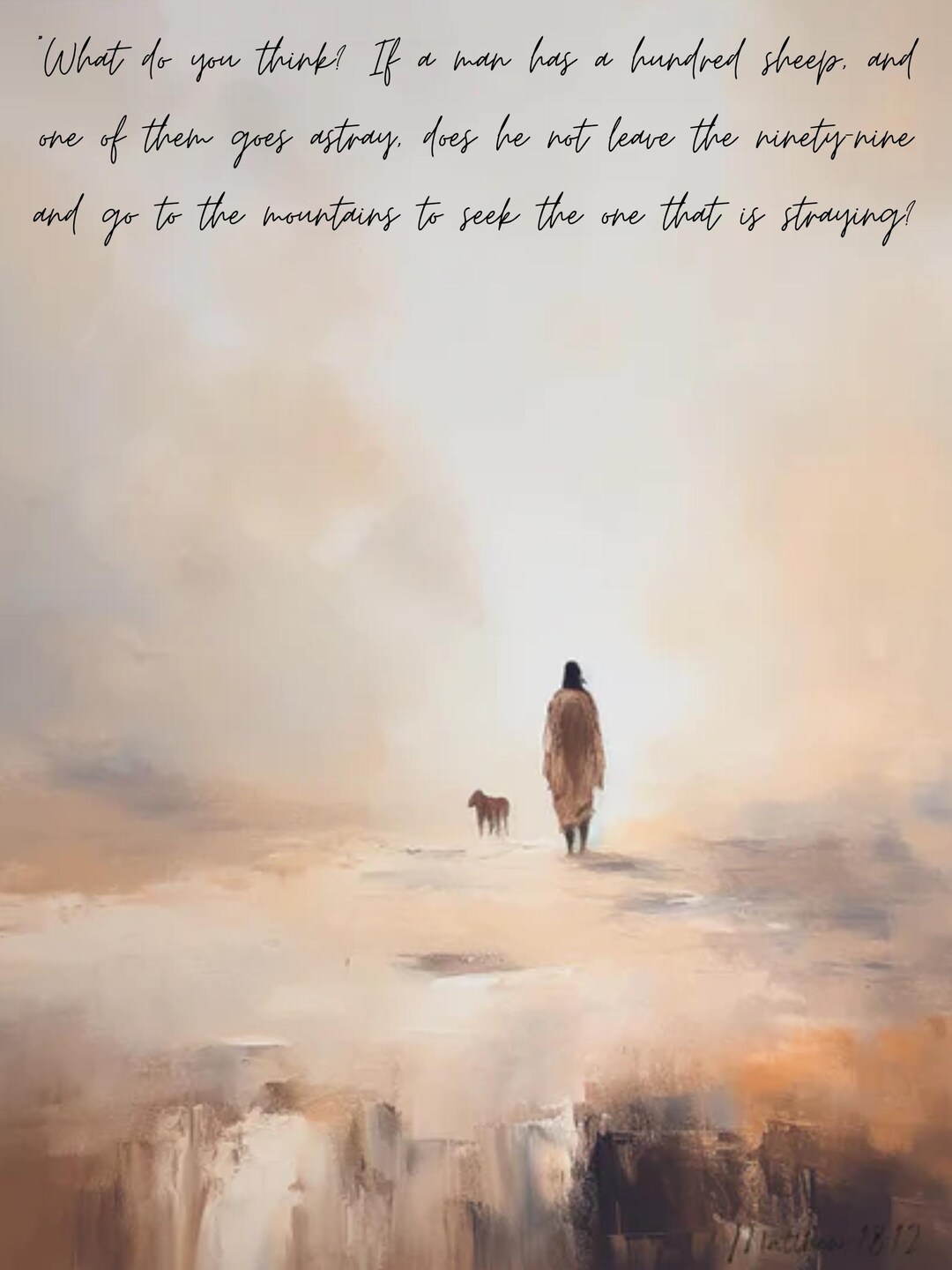 Wallpaper-jesus Left the 99 for the One - Etsy