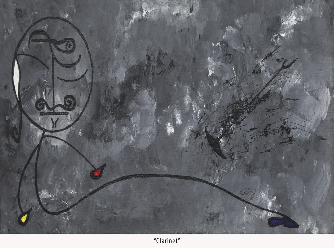 Clarinet: Acrylic- Abstract Art- Painting-canvas Print-glass Print ...