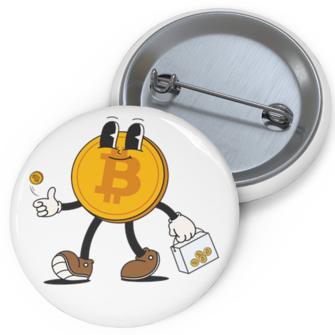 Bitcoin HODL Logo Pin Button BTC Logo Crypto Gift Bitcoin Pin Button ...