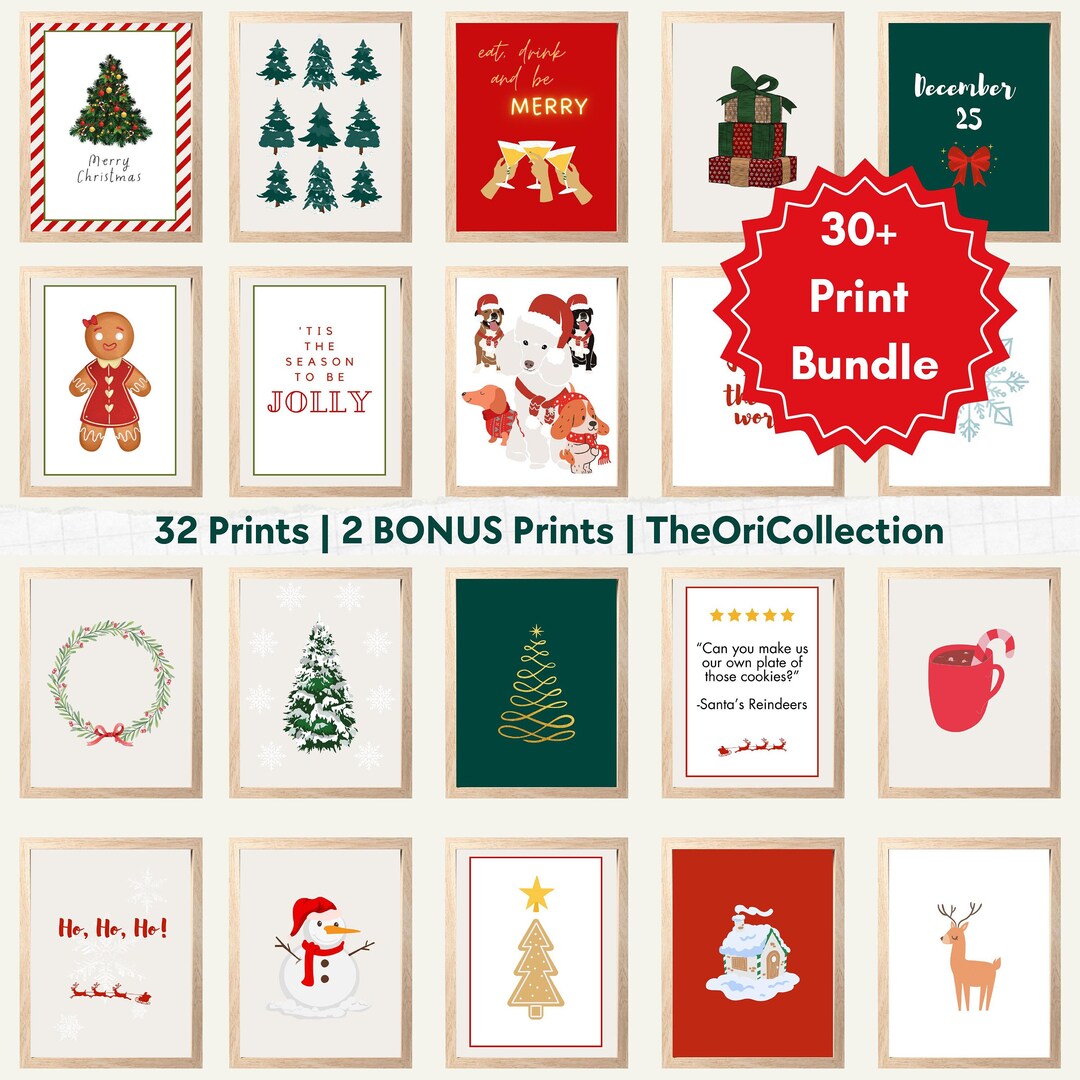 30 Cozy Christmas Print Set (+2 BONUS Prints) - Etsy
