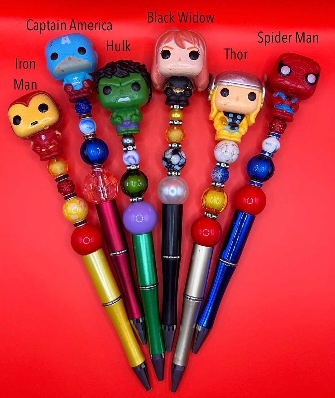 Character Pens - Super Hero Friends! - Etsy