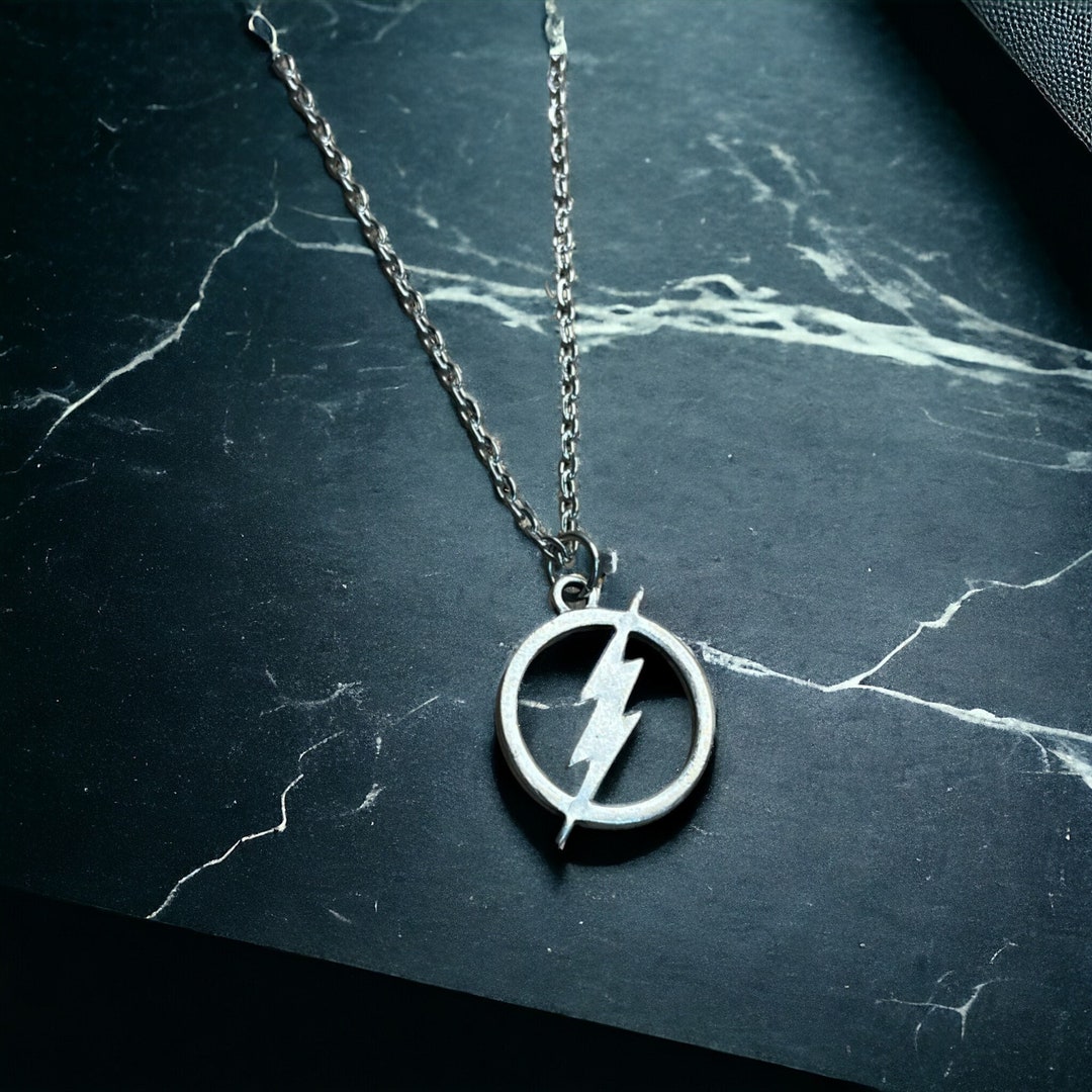 Handmade Superhero Flash Lightning Necklace Comic Book Inspired Jewelry ...