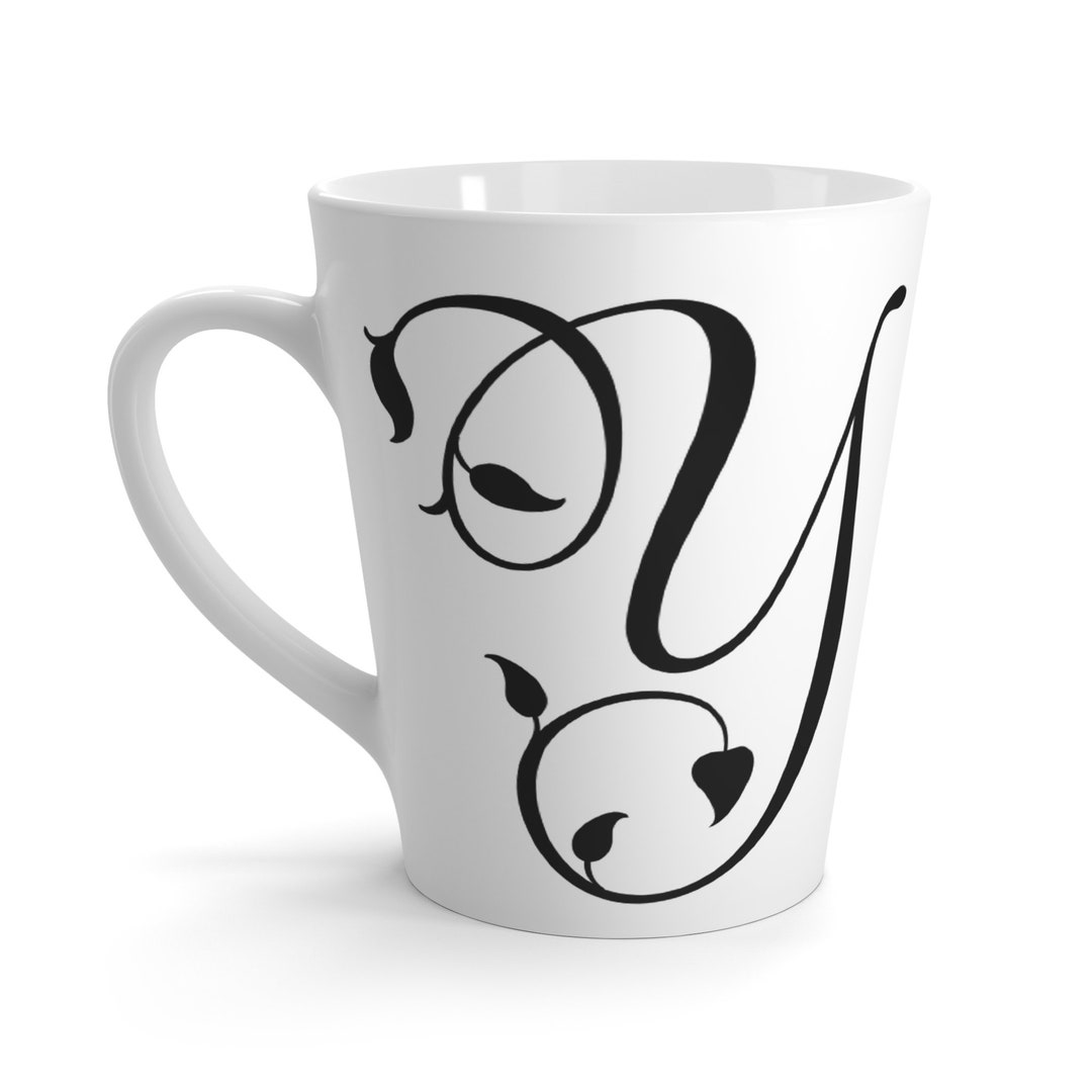Letter Y Latte Mug Letter Mug Letter Cup Initial Mug Initial Monogram ...
