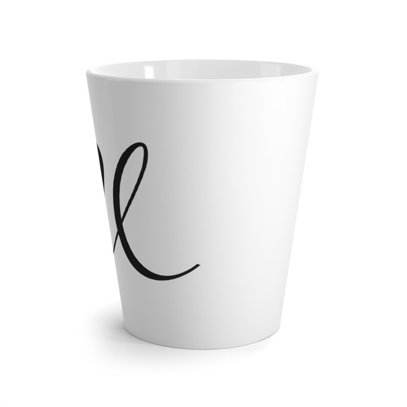 Letter U Latte Mug Letter Mug Letter Cup Initial Mug Initial Monogram ...