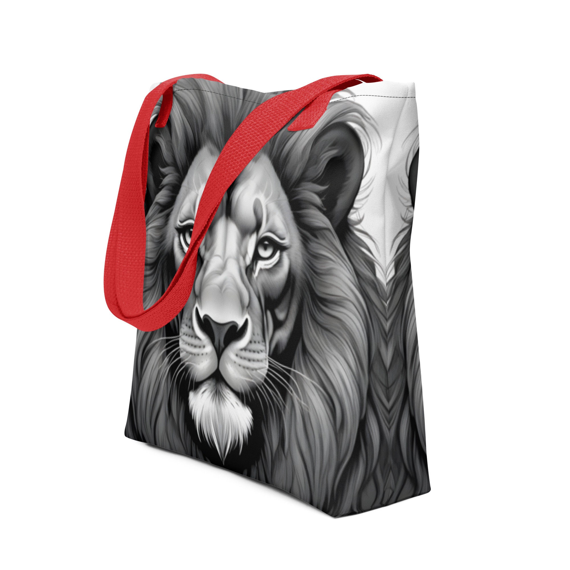 Ethiopian Black Lion Tote Bag Eco-friendly Afrocentric Shopping Tote ...