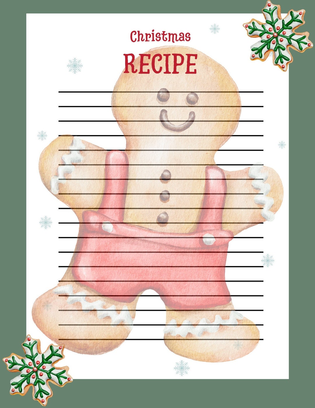 Recipe List, Printable - Etsy