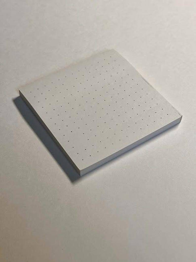 Dot Grid Sticky Notes | Plain White Post It Notes | Minimal White Grid ...