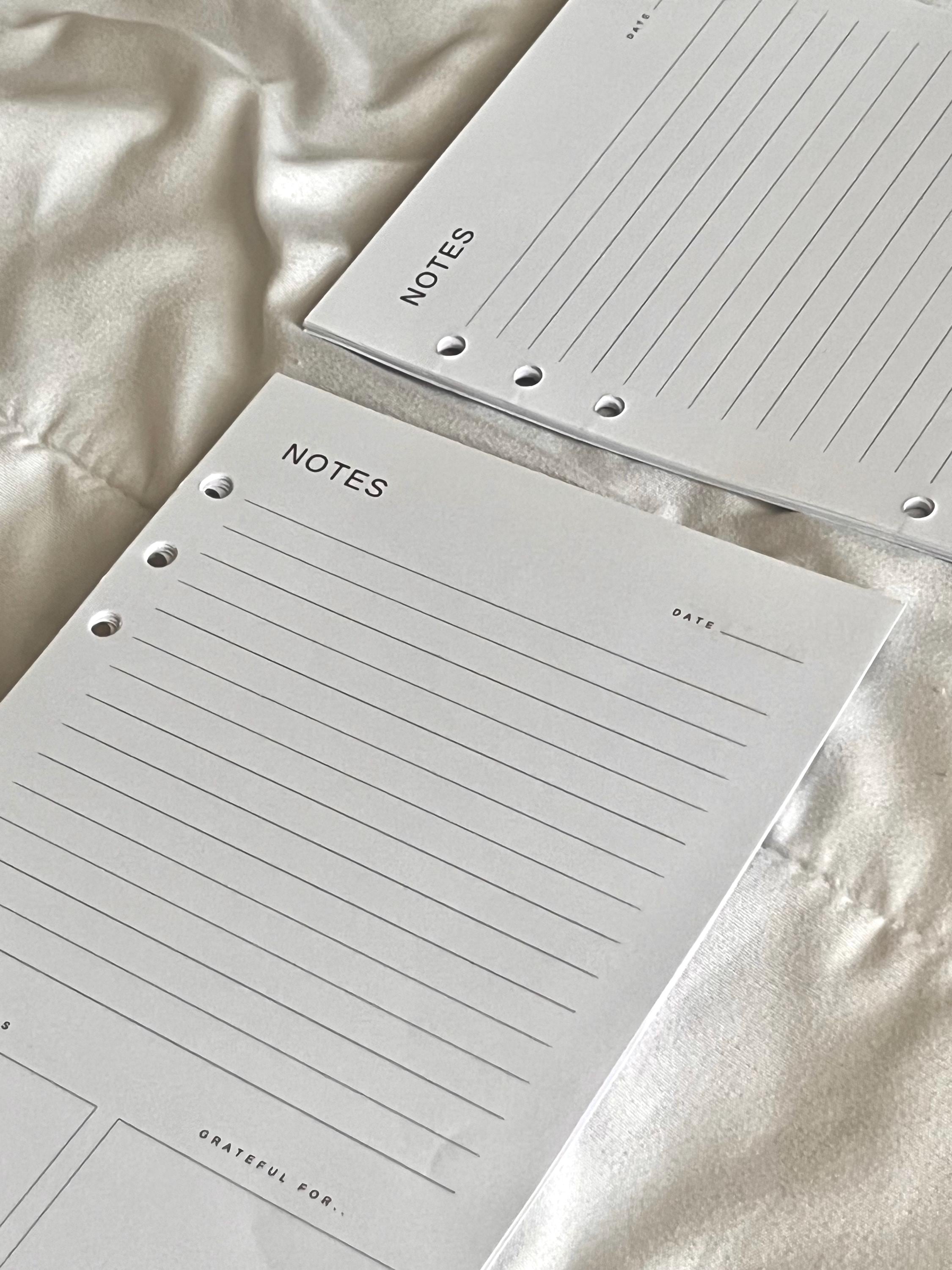 A5 Minimal 6 Hole Planner Inserts | Daily Planner Pastel Pink Planner ...