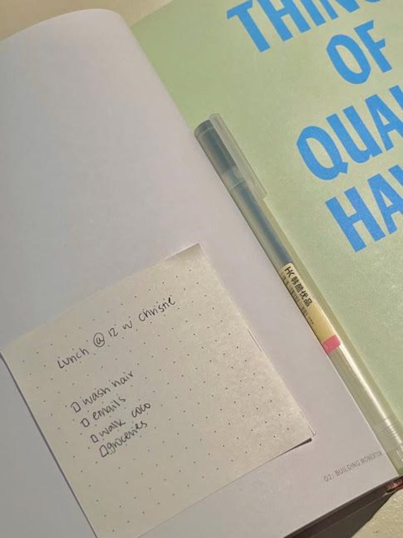 Dot Grid Sticky Notes | Plain White Post It Notes | Minimal White Grid ...