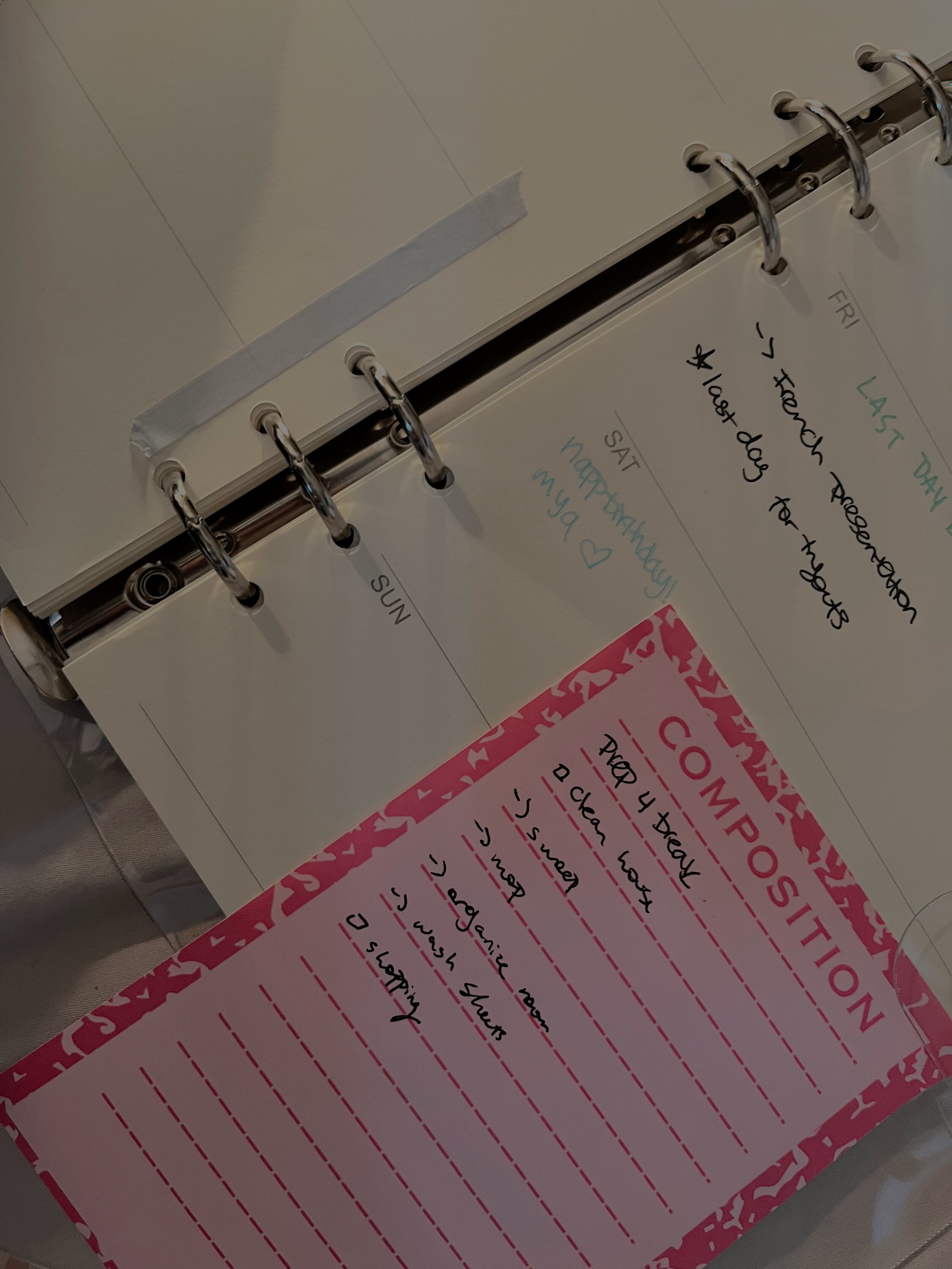 Pink Composition Sticky Note Pad | Hot Pink Desk Notepad - Etsy