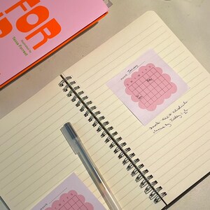 Pink Calendar Square Sticky Notes | Pastel Monthly Calendar 3x3 Post-it ...